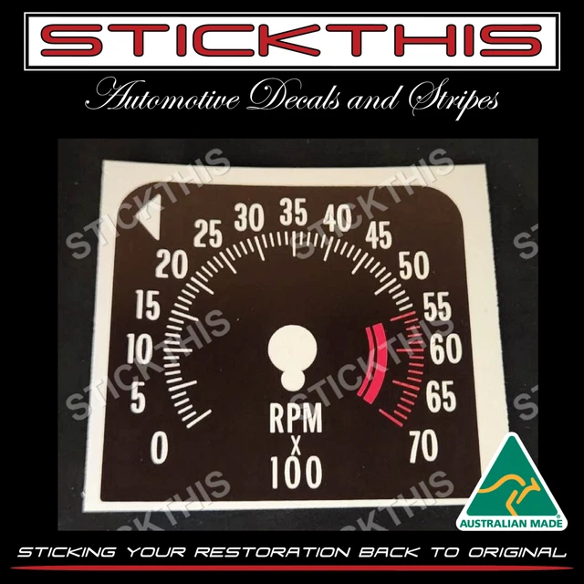 HQ HOLDEN GTS Monaro Gauge Tacho 7,000 RPM Decal Sticker $21.10 ...