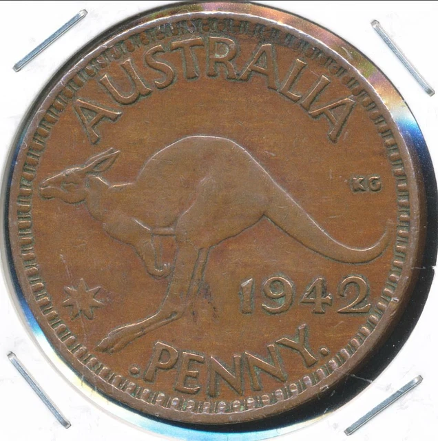 AUSTRALIA 1942(I) ONE Penny 1d George VI - Very Fine EUR 4,15 - PicClick DE