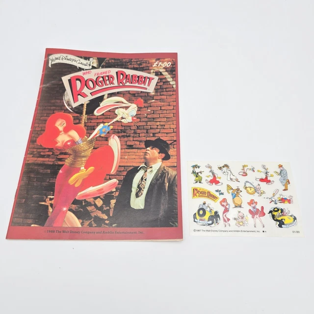 WALT DISNEY CLASSICS Who Framed Roger Rabbit Comic + Transfers (1988) £ ...