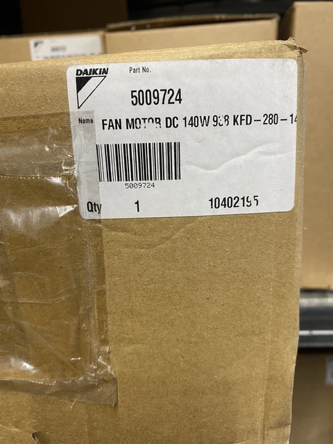DAIKIN AIR CONDITIONING Spare Part 5009724 FAN MOTOR DC 140W 938 KFD ...