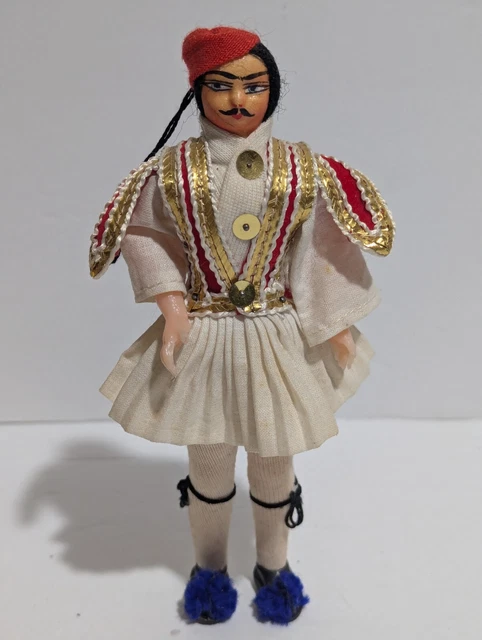 VINTAGE 7& GREEK Male Doll - Traditional Men's Costume Clothing Greece ...