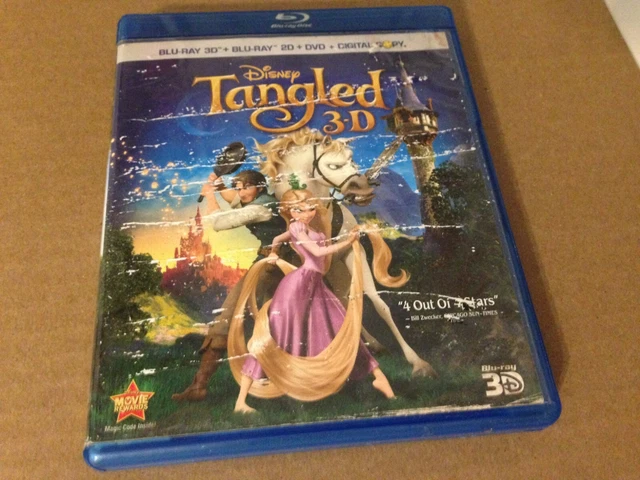 TANGLED BLU-RAY WALT Disney 4-Disc Combo Pack! 3D 2D DVD Digital Kopie ...