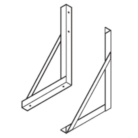 MERRITT ZINC-PLATED STEEL Mounting Brackets For 24 Inch Deep Tool Box ...