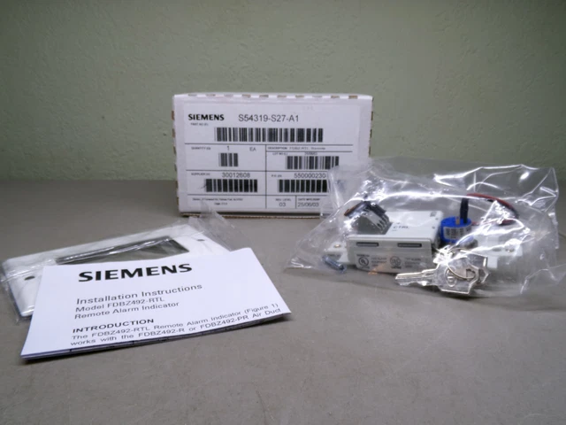 SIEMENS S54319-S27-A1 REMOTE Alarm Indicator Fdbz-Rtl $35.00 - PicClick CA