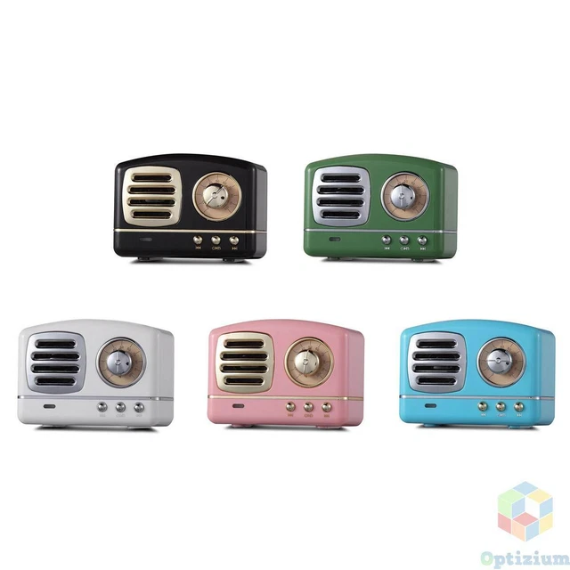 TRAGBARER BLUETOOTH LAUTSPRECHER Retro Radio Soundbox Musikbox AUX-IN ...