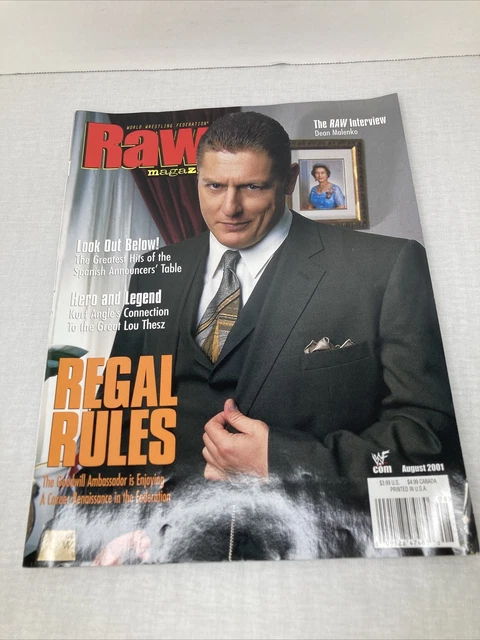 WWF/WWE RAW MAGAZINE WILLIAM REGAL Cover w/ TERRI RUNNELS Poster August ...