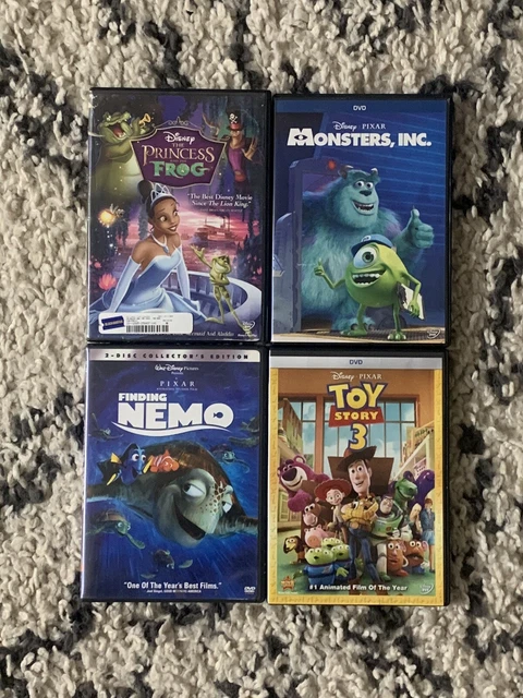 LOT OF 4 Disney DVD Movies: Princess Frog Monsters Inc Finding Nemo Toy Story 3 $18.63 - PicClick AU