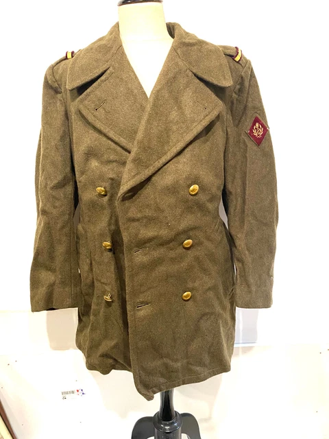 ANCIENNE GABARDINE VESTE capote Militaire service de Santé Algérie WW2 ...
