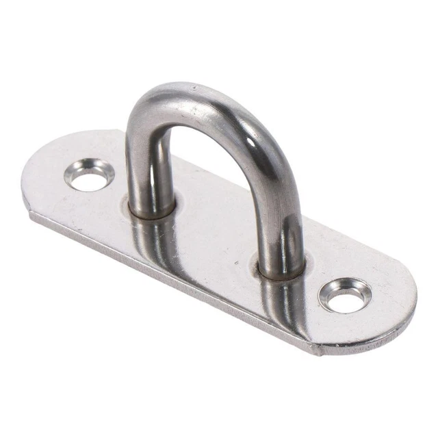 4 PCS 304 Stainless Steel U Hooks Plate Loop Ring for Marine Hardware ...