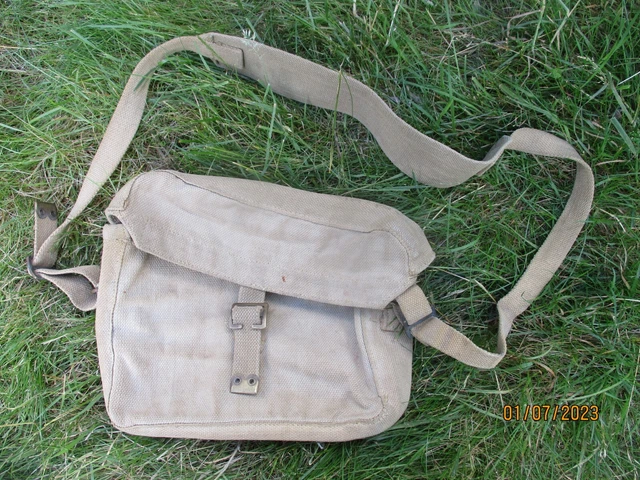 WW2 BRITISH ARMY SIGNALS SATCHEL 1937 Pattern webbing 1943 dated ...