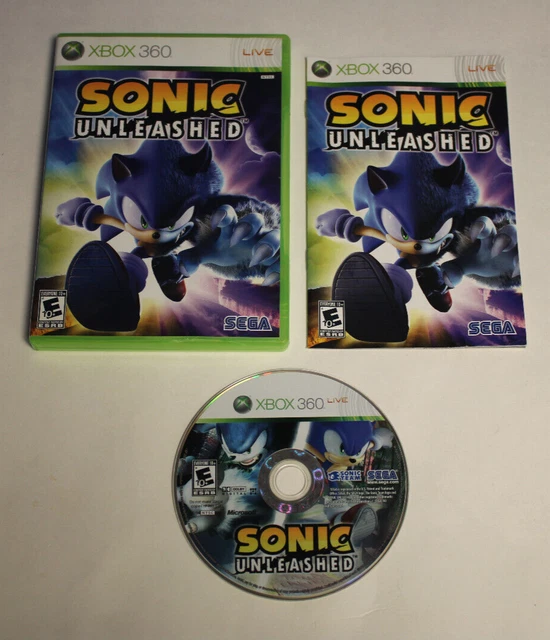 SONIC UNLEASHED WHITE Label Xbox 360 Video Game Complete Tested Clean ...
