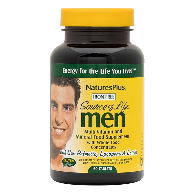 NATURE'S PLUS SOURCE of Life Men (Iron Free) 60s £33.95 - PicClick UK
