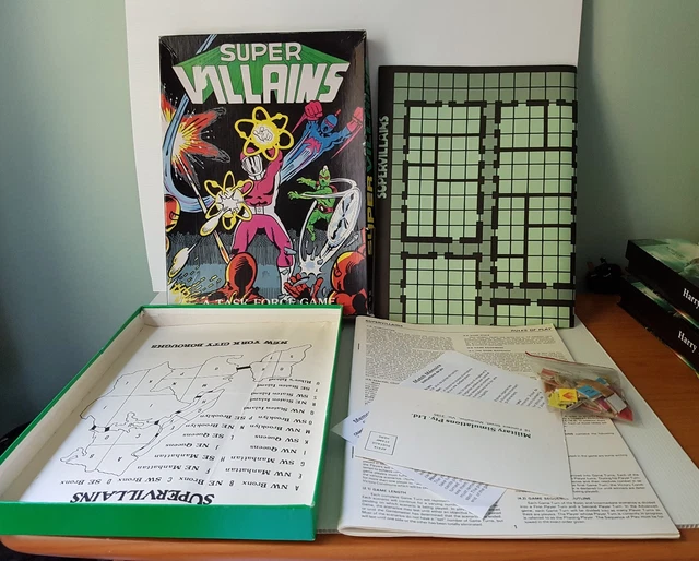 VINTAGE SUPER VILLAINS Task Force game board game rare roleplay ...