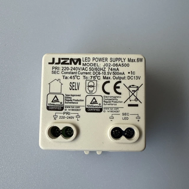 JJZM J02-06A500 MINI LED Driver Netzteil DC6-10.5V 500mA 6W LED Ersatz Trafo EUR 20,90 - PicClick DE