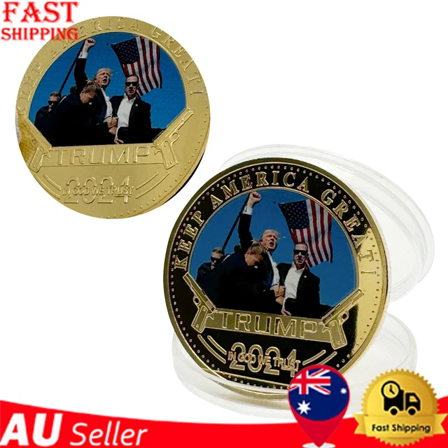 2025 PRESIDENT DONALD Trump Commemorative Coin Metal Trump Fight Coin ...