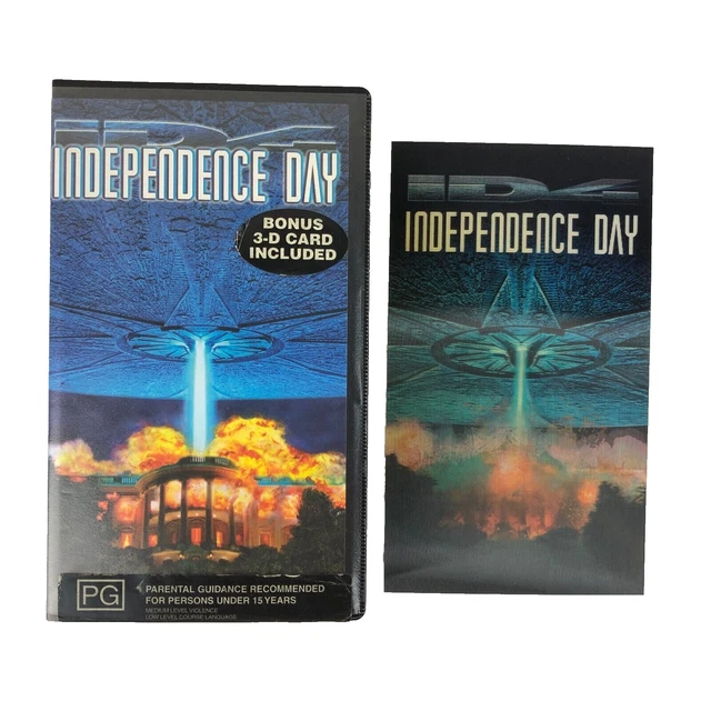 INDEPENDENCE DAY VHS Tape iD4 3D Card Action Movie Will Smith ...