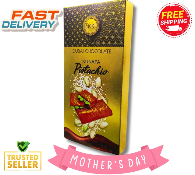 DUBAI CHOCOLATE BAR Pistachio Kunafa Bar 200 grams for Gift Birthday ...