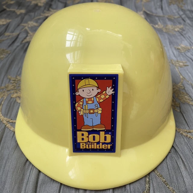 KID’S BOB THE BUILDER Yellow Plastic Construction Worker Hard Hat ...