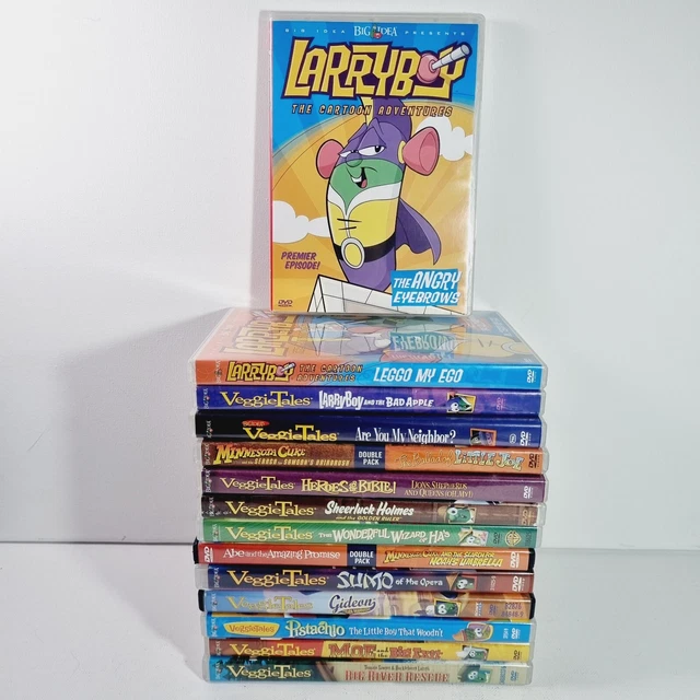 VEGGIETALES LARRYBOY DVD Bundle x14 Christian Childrens Tv Show Cartoon ...