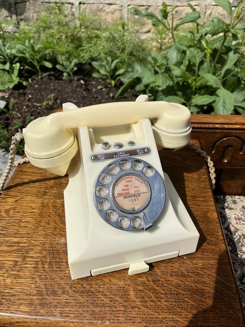 BAKELITE IVORY ROTARY Disk Telephone £115.12 - PicClick UK