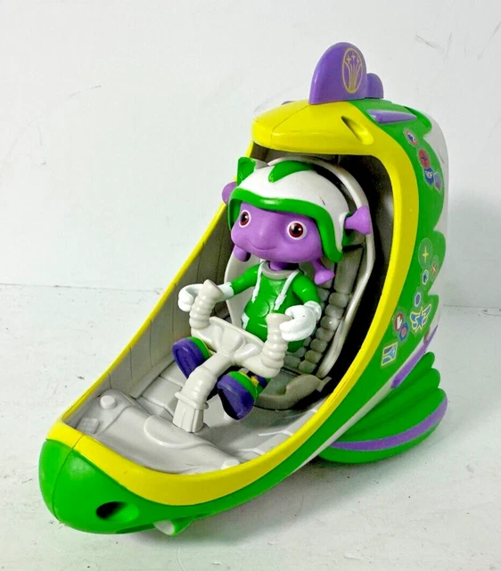 FLOOGALS BOOMER ALIEN Figure and Fizzer Vehicle Spaceship Green HTF $30 ...