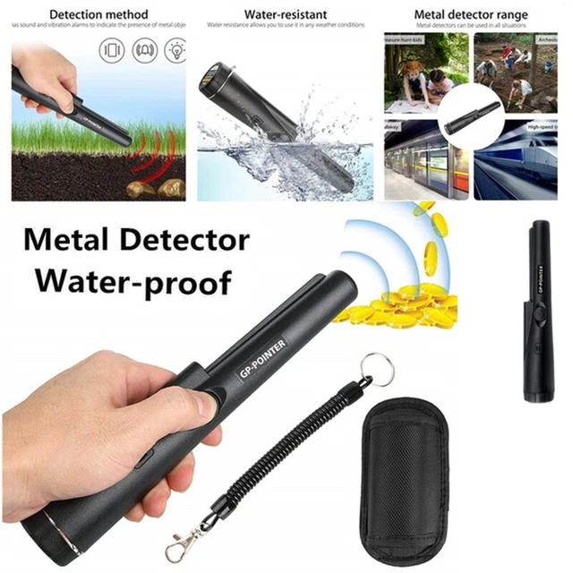 GP-POINTER PROBE METAL Gold Detector Vibration Light Alarm Security Pin ...