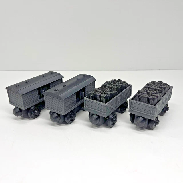 WOODEN RAILWAY COMPATIBLE Cargo & Box Car Train Custom Made Thomas ...