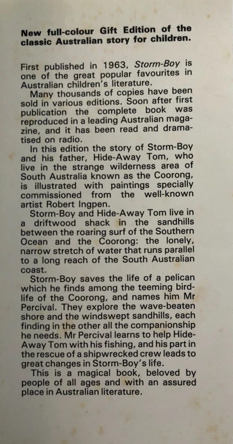 STORM-BOY COLIN THIELE ILLUSTRATIONS ROBERT INGPEN AUSTRALIAN CHILDREN ...