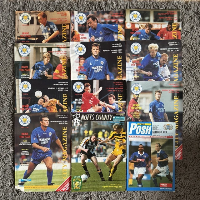 12 - LEICESTER City Fc Programmes - 1992-93 Season- Joblot £1.16 ...