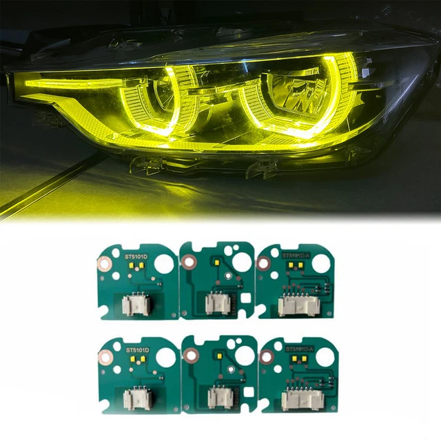 YELLOW ANGEL EYE DRL LED Board For BMW F30 F31 LCI 330i 340i 320i 328d ...