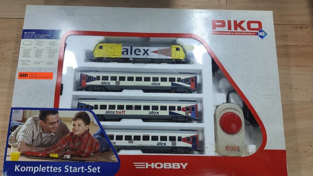 ANCIEN TRAIN / locomotive Diesel, Hercules / Alex + wagons, Piko 57130 ...