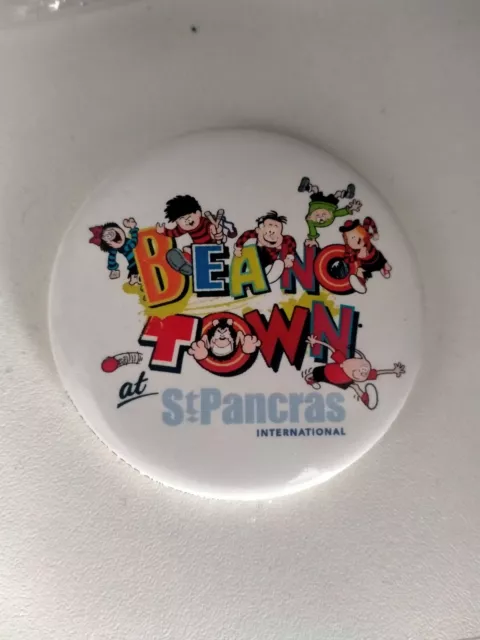 VINTAGE BEANO TOWN @ St PANCRAS - Dennis The Menace badge RARE ...