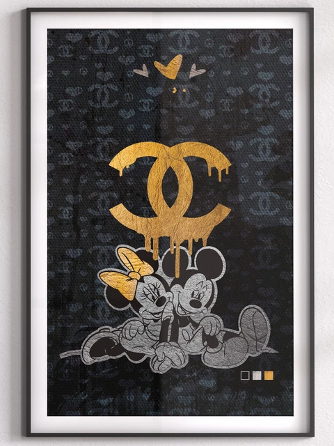 CHANEL LOVE MICKEY Poster Print A2 42x60cm Josh Mahaby Pop Art Home ...