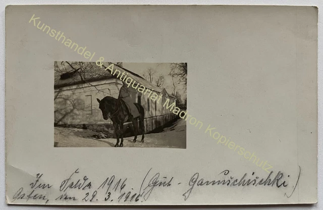 ORIG. FOTO AK Soldaten 1916 Erster Weltkrieg WK1 Krieg Reiter Pferd Kavallerie EUR 11,00 ...