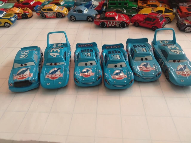 VINTAGE COLLECTIBLE DISNEY Pixar Diecast Cars Dinoco Race Cars set of 6 ...