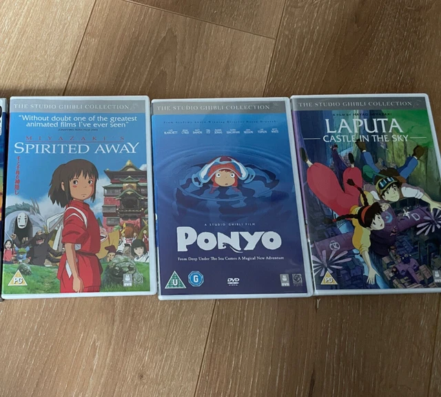 STUDIO GHIBLI DVD Bundle - Spirited Away, Ponyo, Laputa £8.00 - PicClick UK