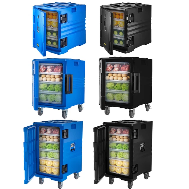 VEVOR INSULATED FOOD Pan Carrier Front Load Catering Box Stackable 82 / ...