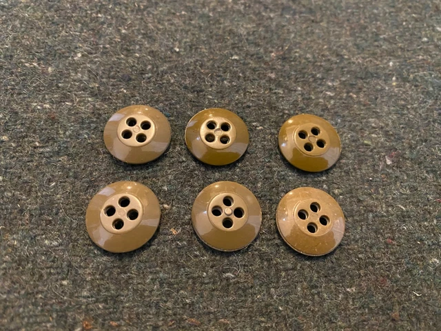 ORIGINAL WW2 1950S British Army Brown Battledress Denim Uniform Buttons ...