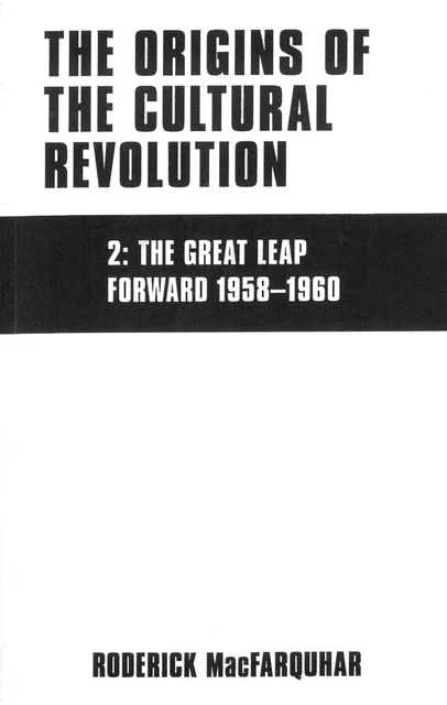 RODERICK MACFARQUHAR THE Origins of the Cultural Revolution (Poche) EUR ...