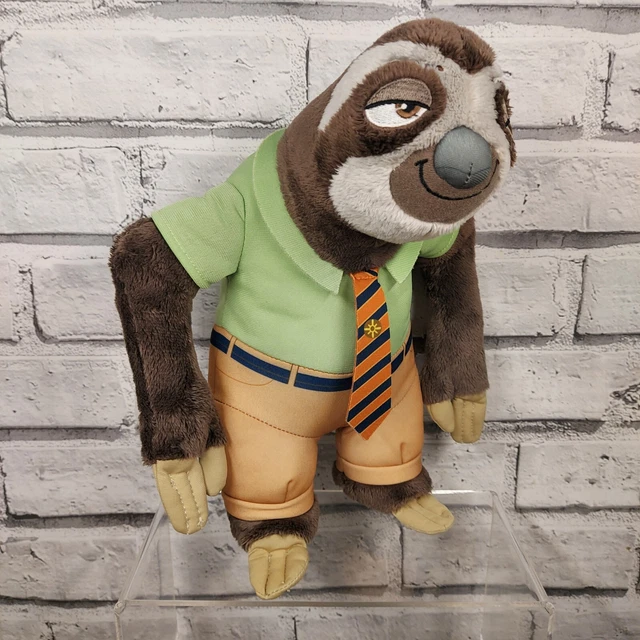 DISNEY FLASH ZOOTROPOLIS Soft Toy Plush 10" Sloth Posh Paws Zootopia £ ...