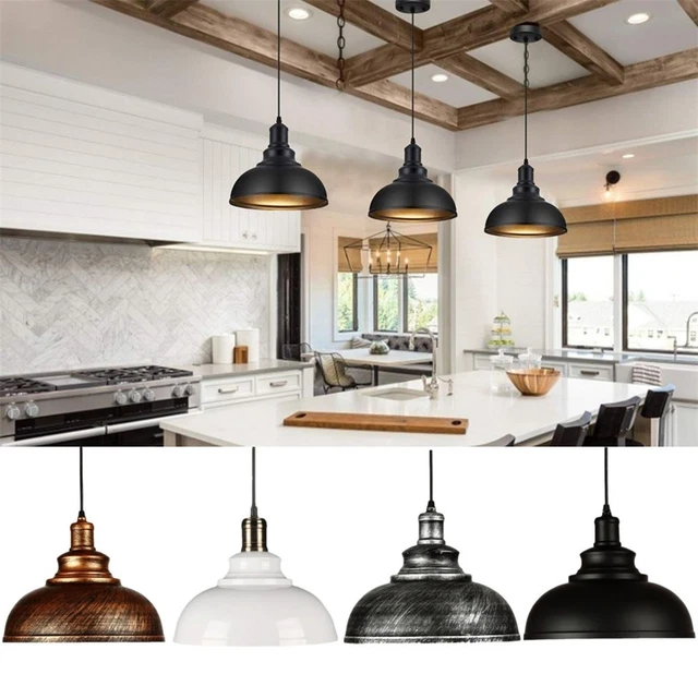 ADJUSTABLE PENDANT FARMHOUSE Lamp Classic Lantern Design E26 Bulb Base ...