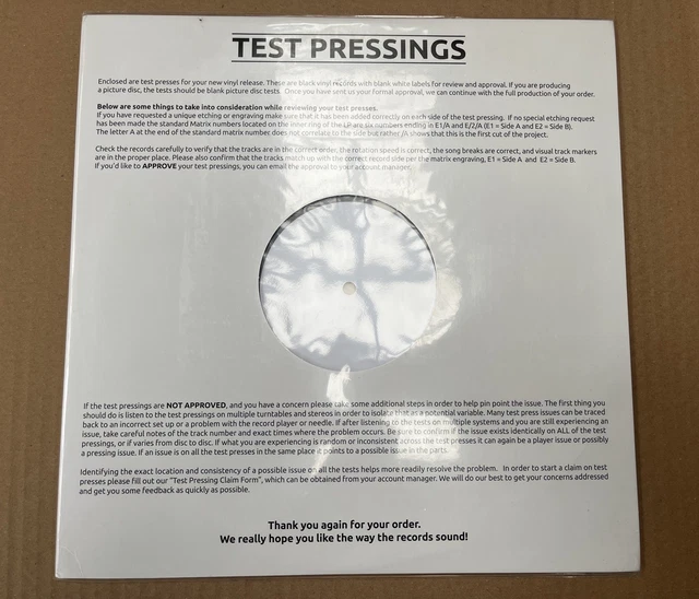 VINYL TEST PRESSING Sample record : now yearbook 1979 LP2 various ...
