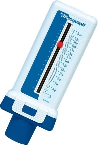 PEAK FLOW METER Measure Peak Expiratory Flow Disposable Mouth Piece ...