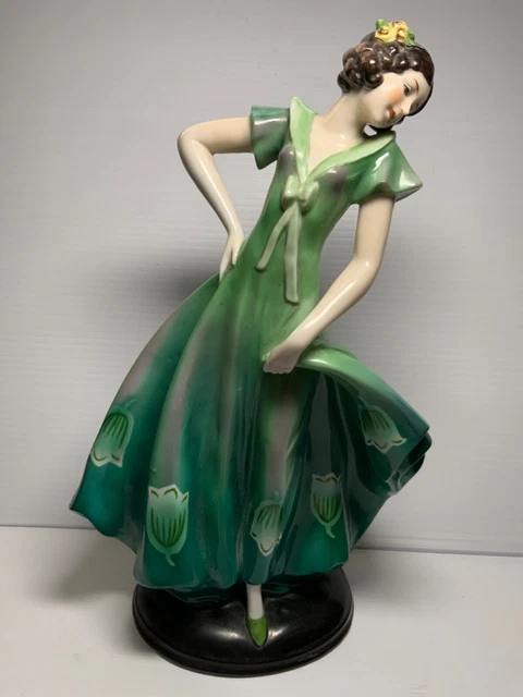 VINTAGE 1930’S ART Deco Fasold And Stauch Lady Figurine £174.99 ...