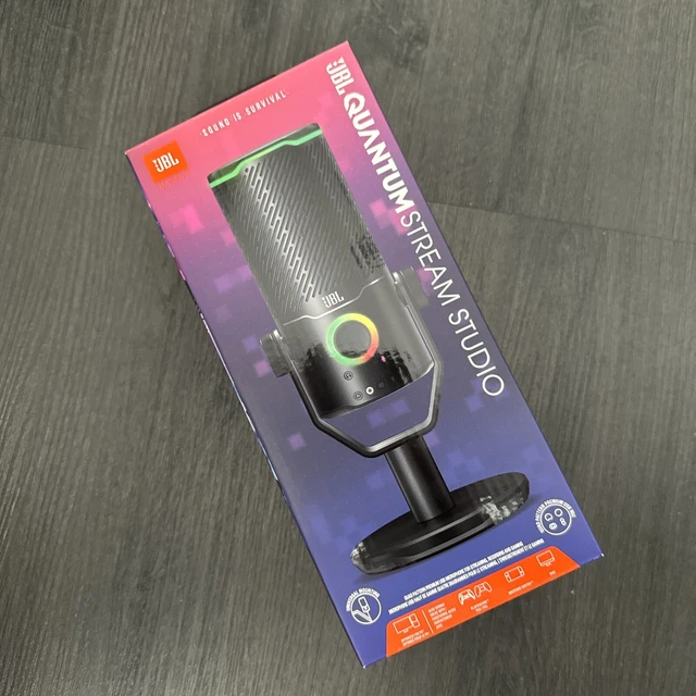 JBL QUANTUM STREAM Studio, Triple Condenser USB Microphone with Four ...