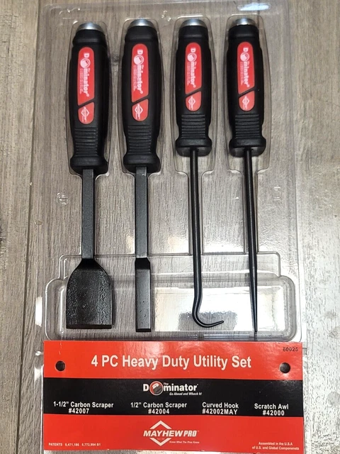 MAYHEW 4PC DOMINATOR PRO Heavy Duty Hook, Pick & Scraper Tool Set USA ...