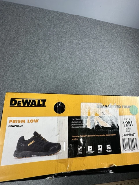 DEWALT MENS 12 M Work Boot Prism Low Safety Toe Model DXWP10037-BLK ...