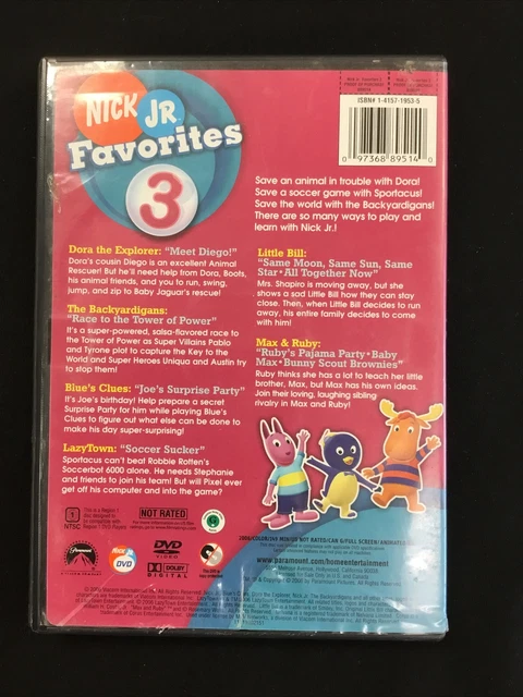 NICK JR. FAVORITES - Vol. 3 (DVD) Dora Backyardigans Blues Clues Max ...