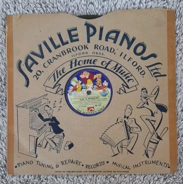 ALICE IN WONDERLAND - Disney Spoken Word 78rpm Record Ed Wynn Kathryn ...