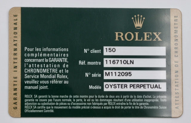 ROLEX CARD DOCUMENTS Papers Original Authentic Gmt Master Ii £159.36 ...